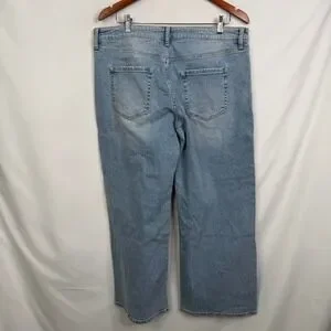 Just USA | Jeans | Just Usa Slim Wide Leg Jeans Light Wash Blue Denim ...